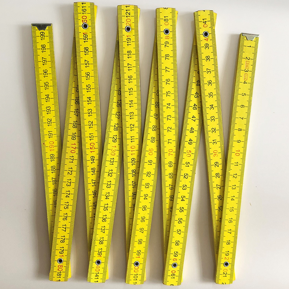 2m DIY Work Fold Up Folding Ruler Stationery Compact For Precise ...
