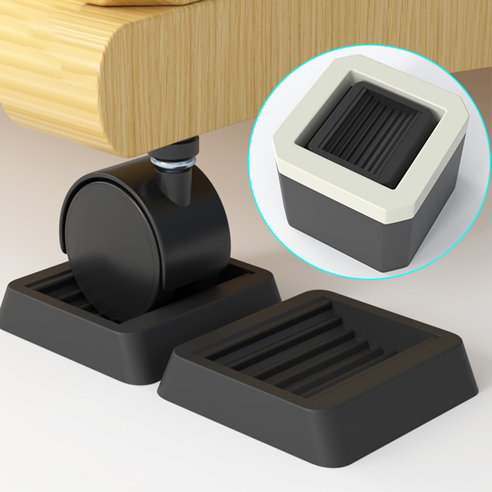 4pcs Office Chair Wooden Floor Prevent Scratch Wheel Stopper For ...