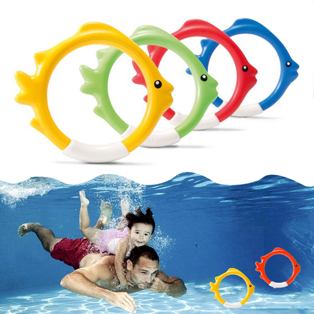 Regali giochi giocare a forma di pesce per bambini anelli piscina immersioni giocattolo bagno