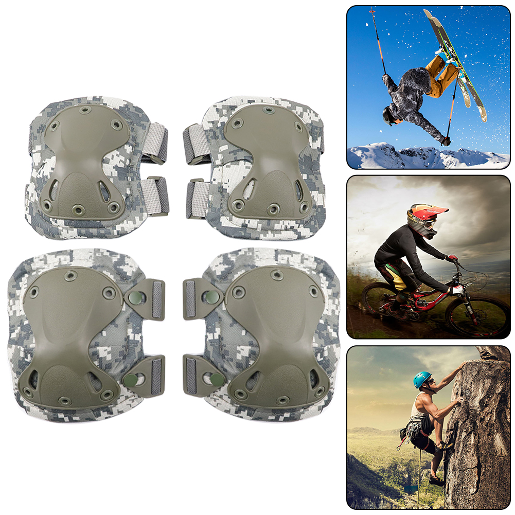 Confezione da 4 pz/ginocchiaio tutore protezione gomito guardia corsa ciclismo fuori strada