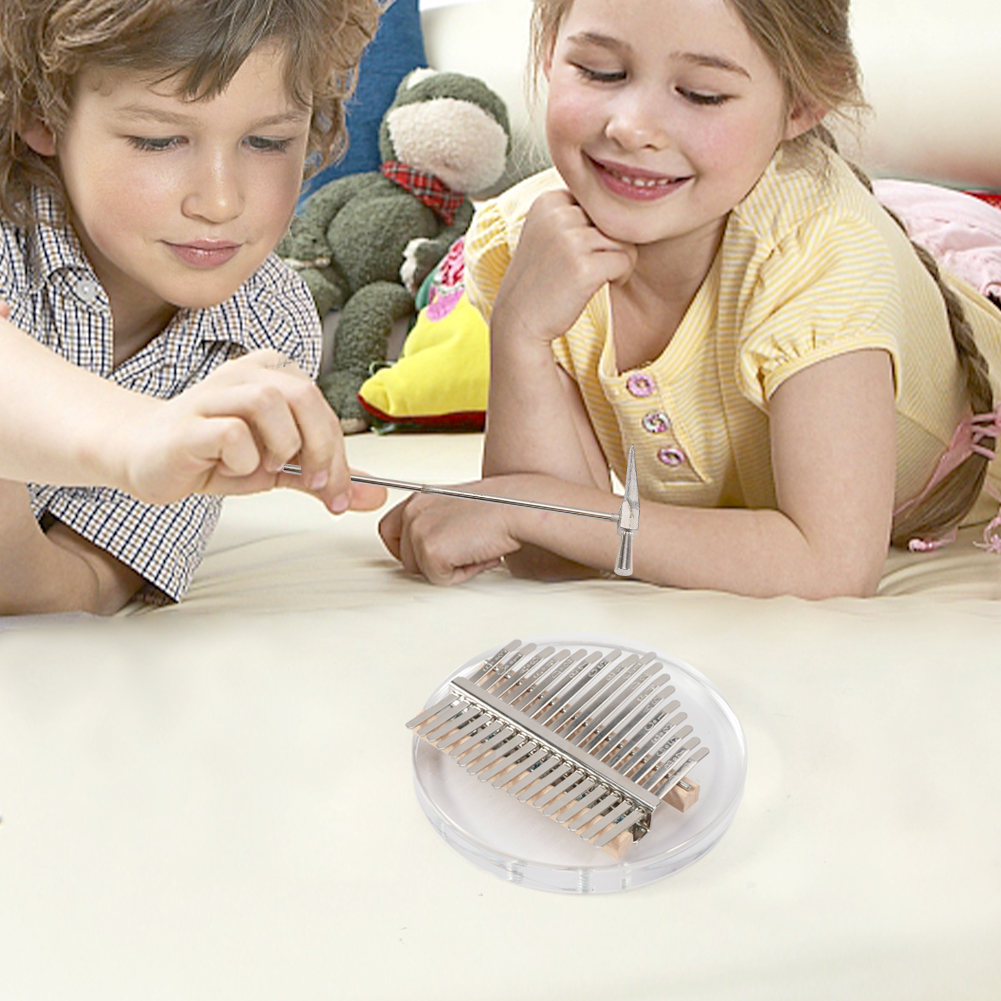 Cute Kalimba Keys Round Crystal Finger Beginner Thumb Piano Gift Mbira ...