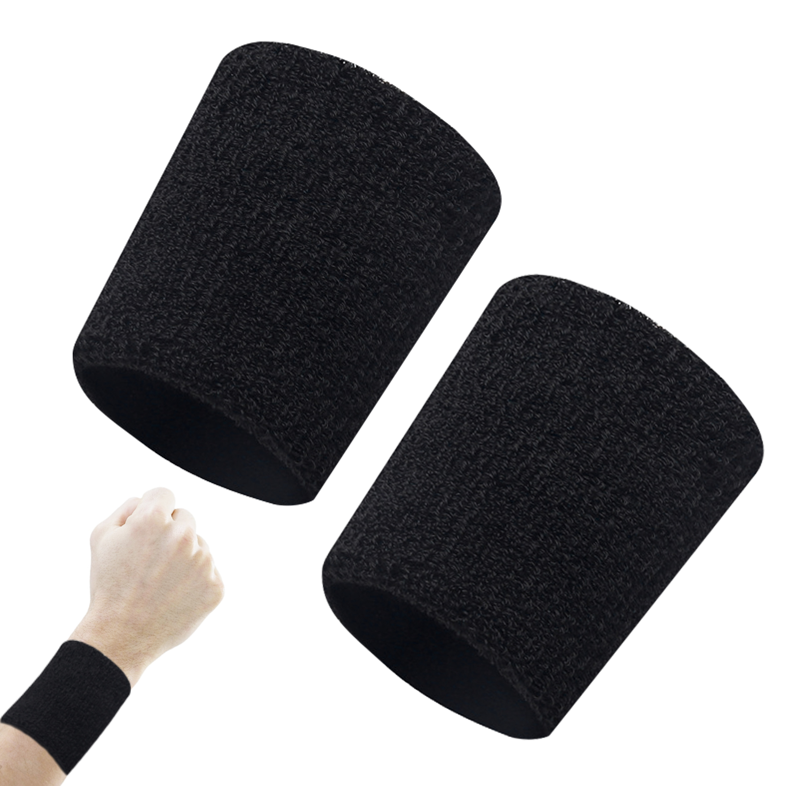 2pcs Gym For Tennis Absorbent Breathable Basketball Sports Wristband ...