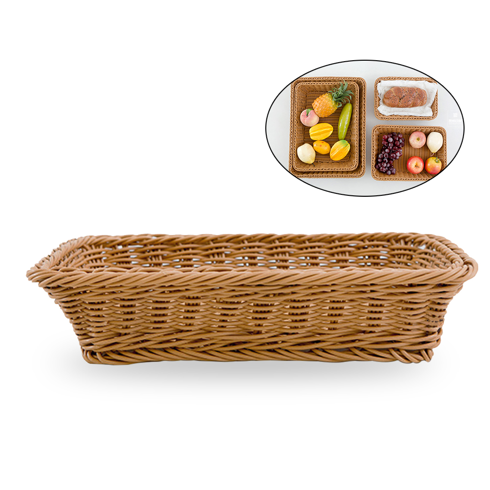 Lightweight Basket Imitation Rattan Washable Multi-purpose Bread Basket ...