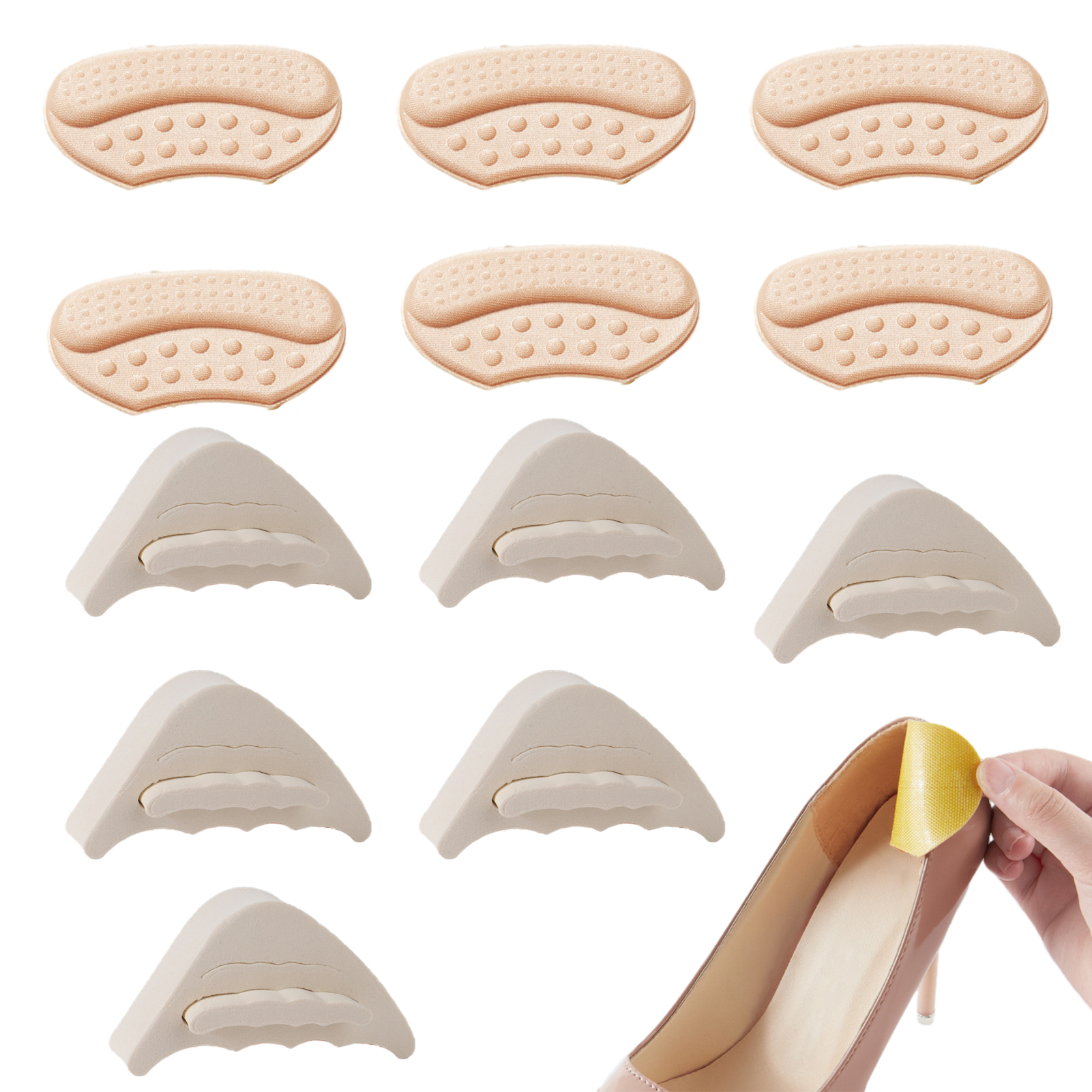 6pairs Relieve Pain Toe Plug Slipping Out Soft Half Size Shoe Pad Set ...