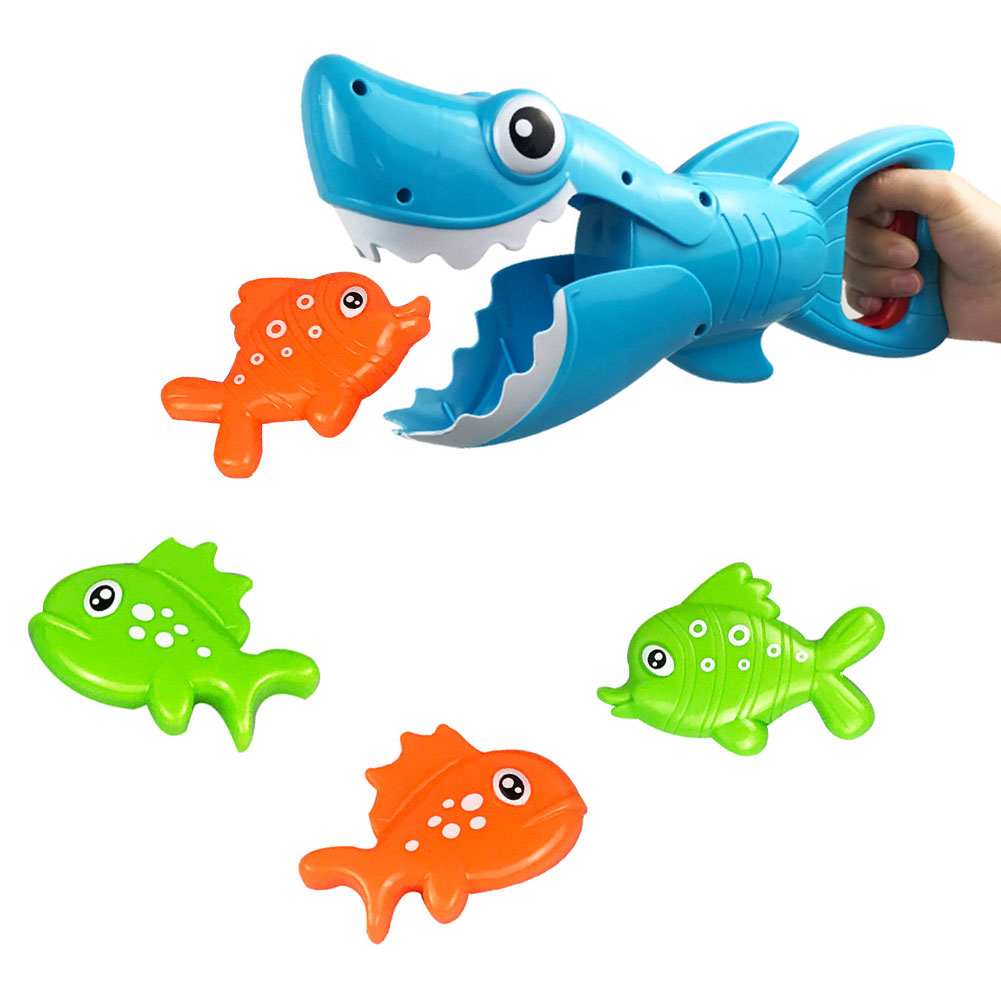 GAME SHARK GRABBER Floating Playing For Kids Bath Toy Fish Toddler Fun ...