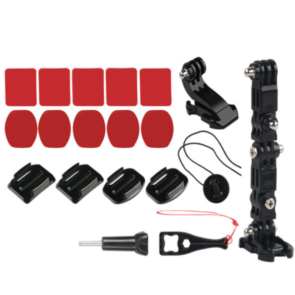 Set supporto montaggio casco moto mento fotocamera facile da installare