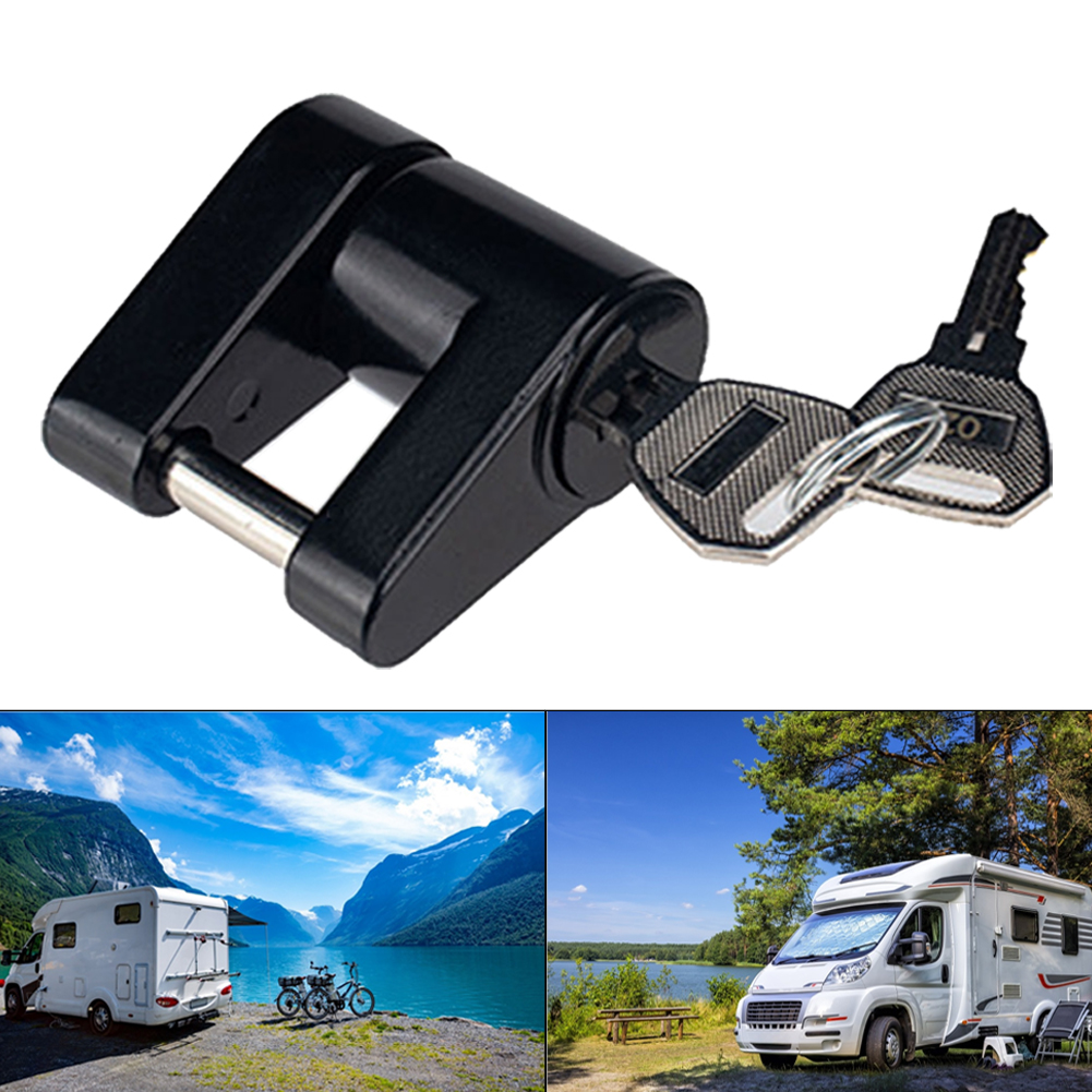 Rimorchio gancio traino camper 1/4 pollici diapositiva antifurto lega di zinco accoppiatore lingua di blocco