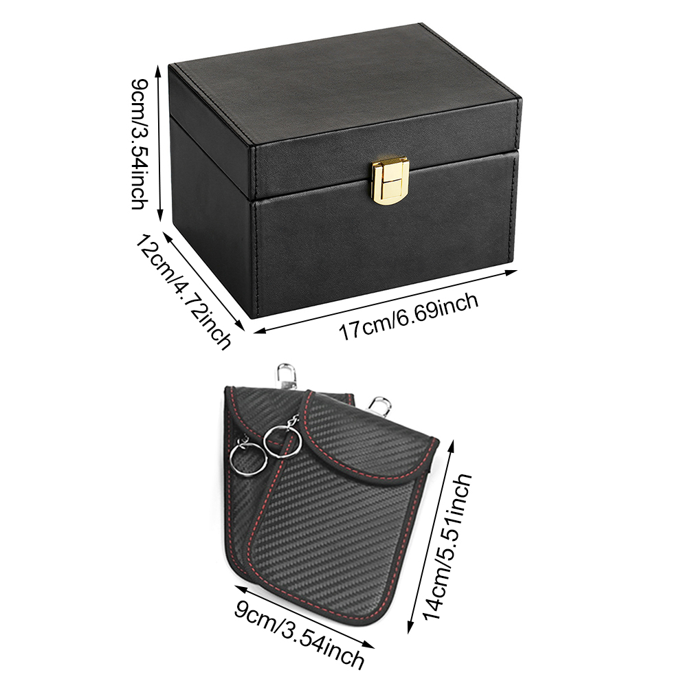 Ingresso senza chiave per telefono cellulare portachiavi con 2 pz custodia scatola Faraday protezione auto