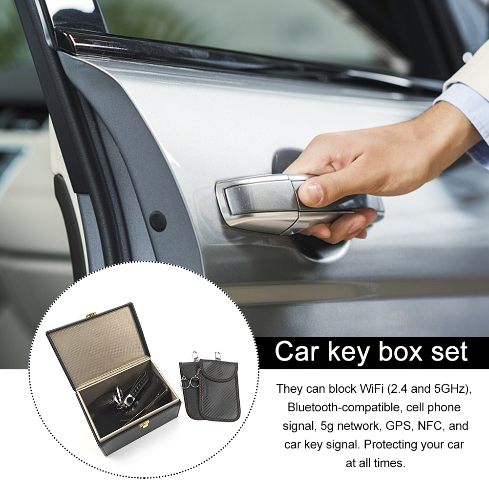 Archiviazione schermante per custodia blocco segnale portachiavi scatola Faraday con custodia 2 pz