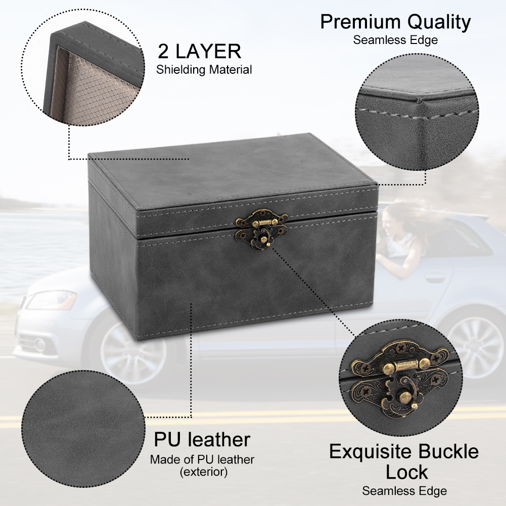 Custodia protettiva gabbia con custodia blocco segnale per portachiavi Faraday Box