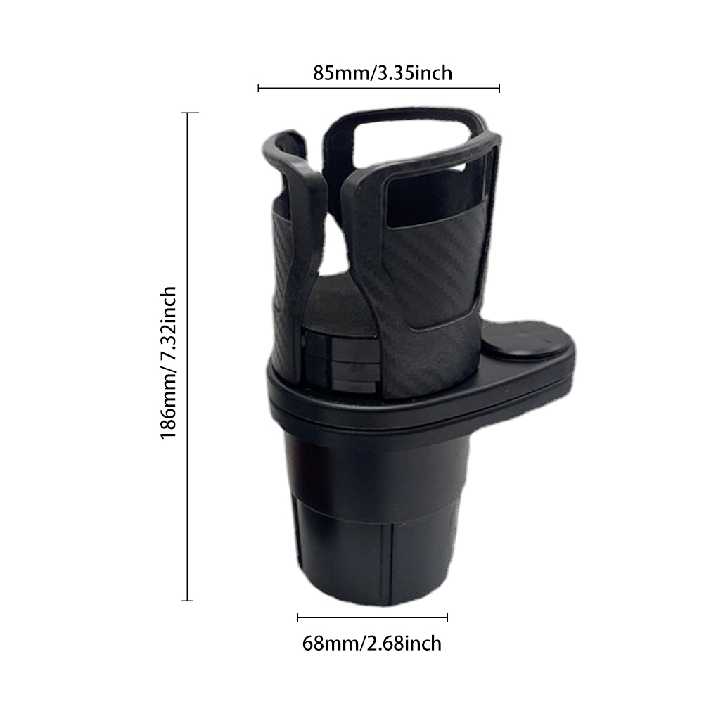 Tazza 2 in 1 supporto tazza auto bottiglia d'acqua riordinata estensore ABS stoccaggio rotante