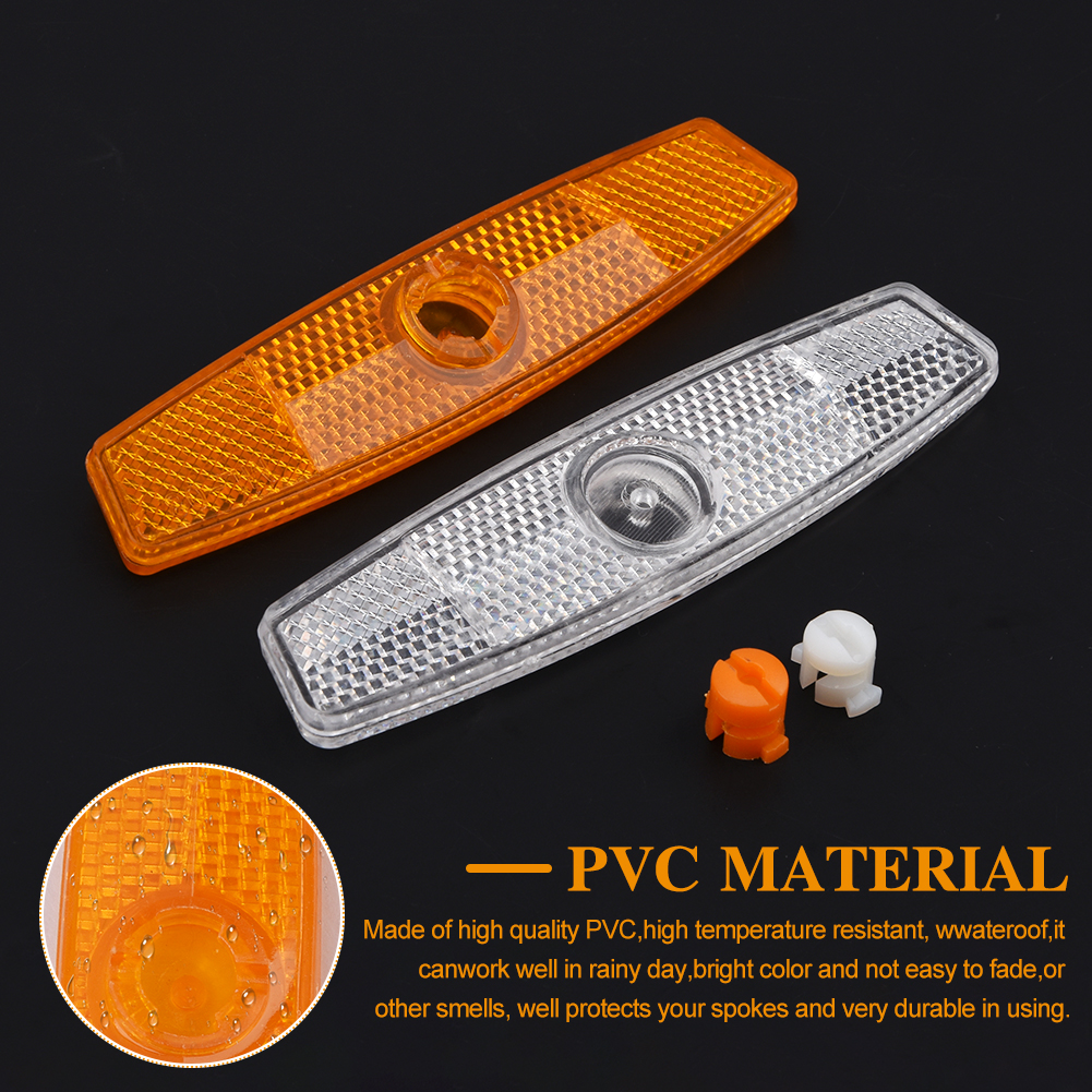 10pcs Bicycle Spoke Reflector Reflective Strips Cycling Front Rear ...