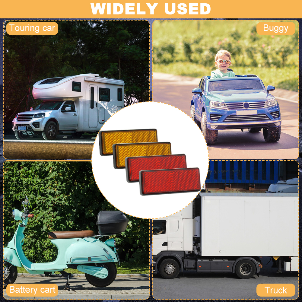 4pcs SelfReflector Eye Side Spotlight Tractors For Trucks Rear Trailer ...