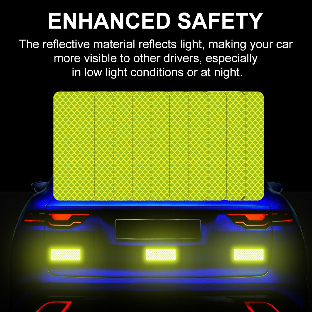 30PCS CAR TAIL Light Reflective Sticker Warning Motorcycle Night Safety ...